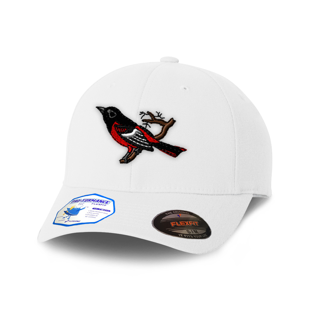 Flex Fit Hats L/XL S/M Animal Bird Wildlife Baltimore Oriole Polyester ...