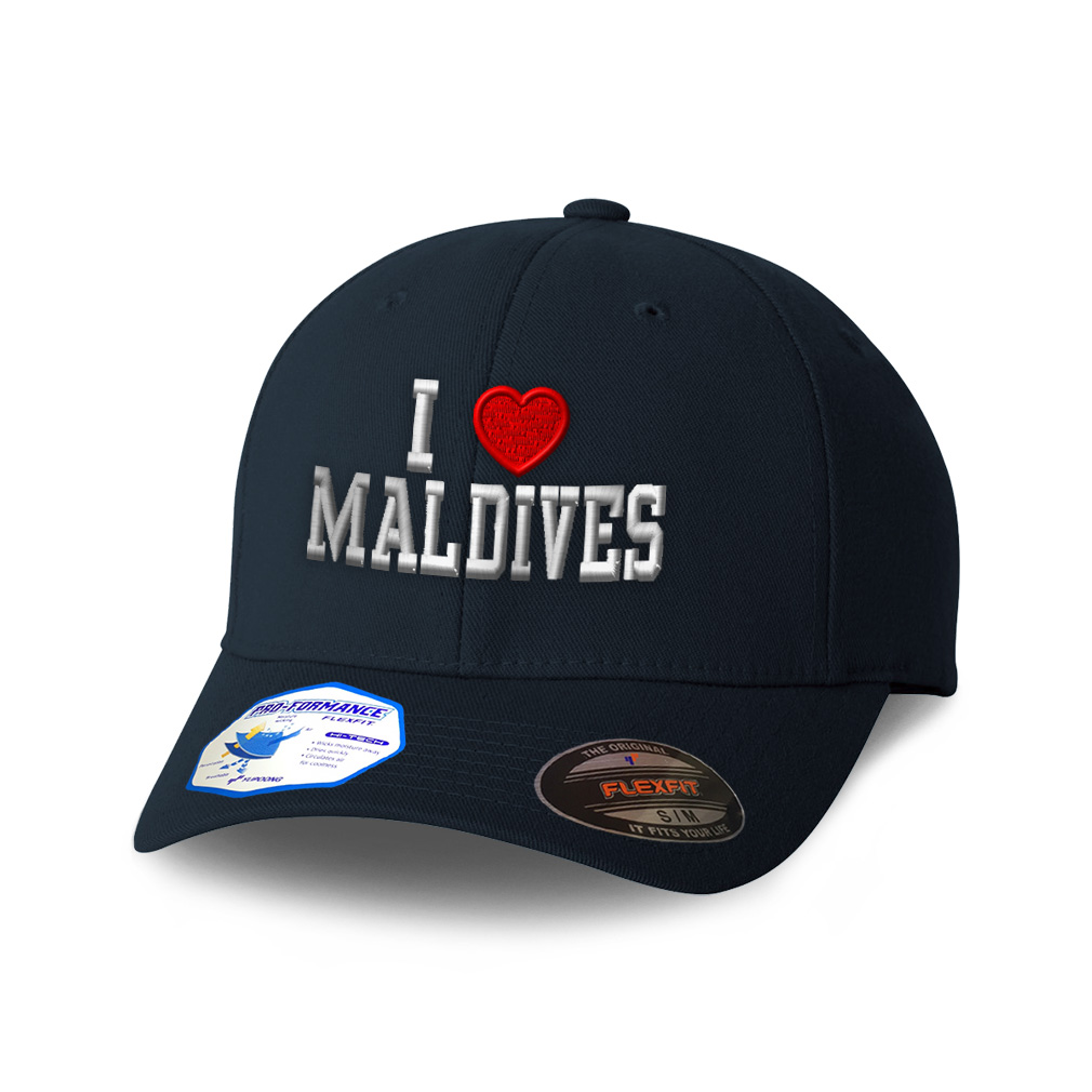 Flexfit Hats for Men & Women I Love Maldives Polyester Dad Hat Baseball ...