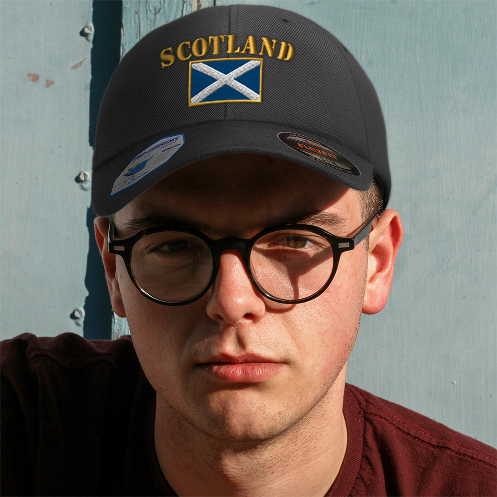 Flex Fit Hats L/XL S/M Scotland Flag Polyester Baseball Cap for Men and ...