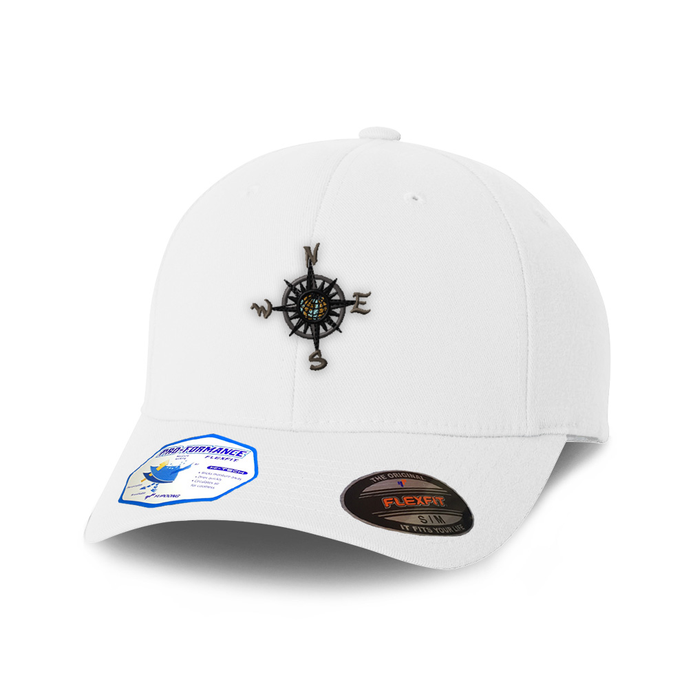 Flex Fit Hats L/XL S/M Nautical Compass Polyester Baseball Cap for Men ...